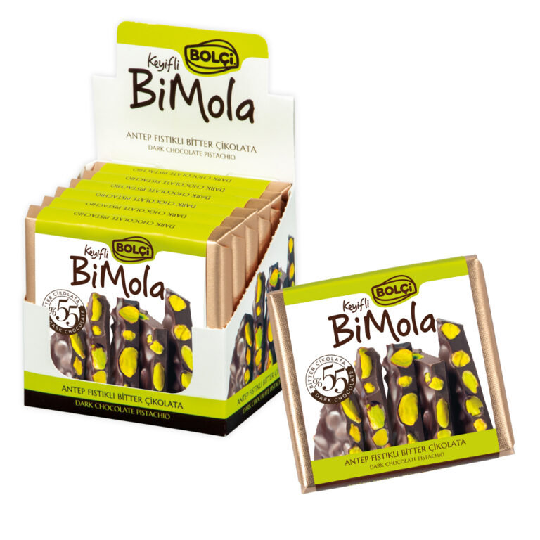 BiMola Bitter Antep Fıstık Tablet Çikolata 70g - Bolçi